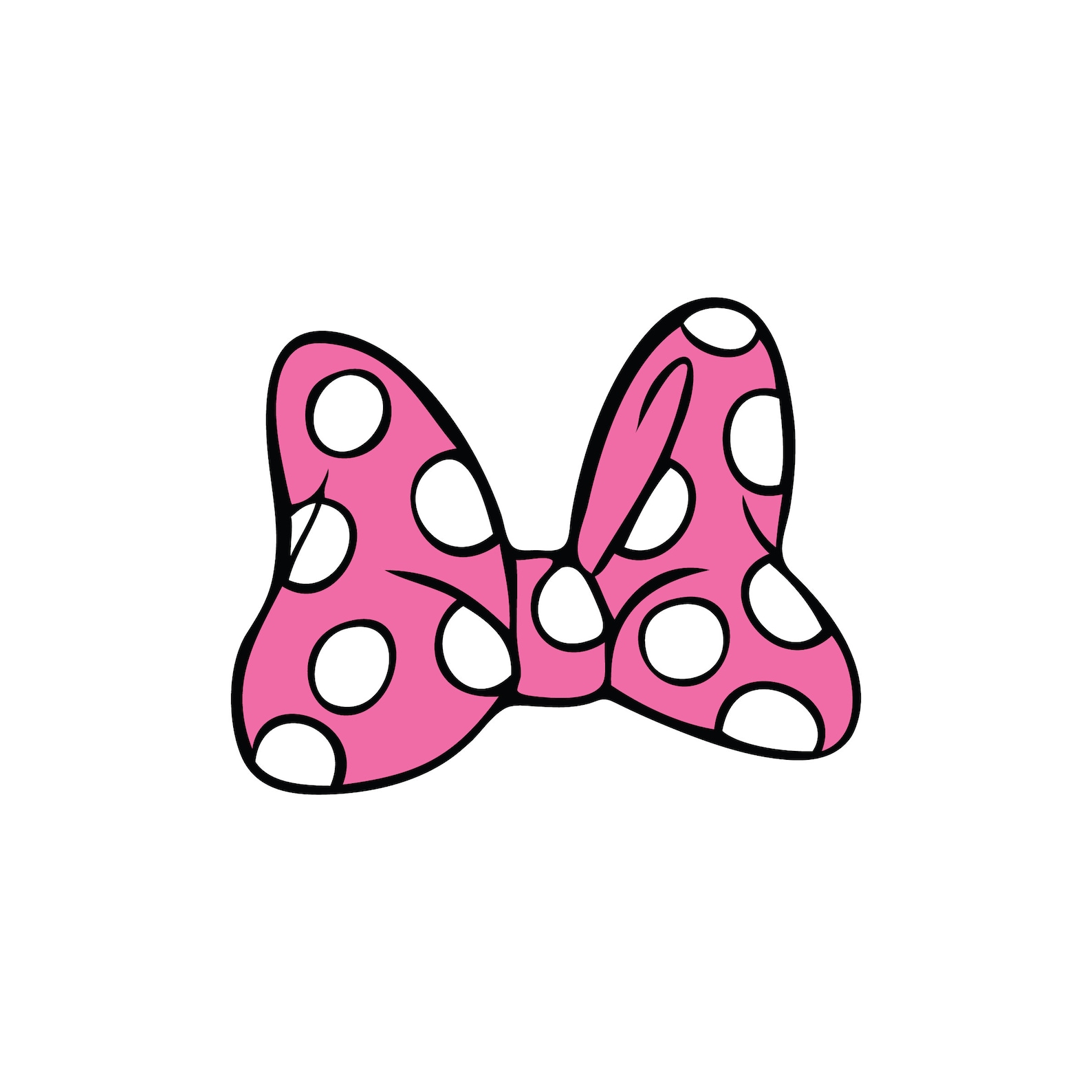 Minnie Mouse 23 Pink Bow Silhouette Dots Digital Etsy