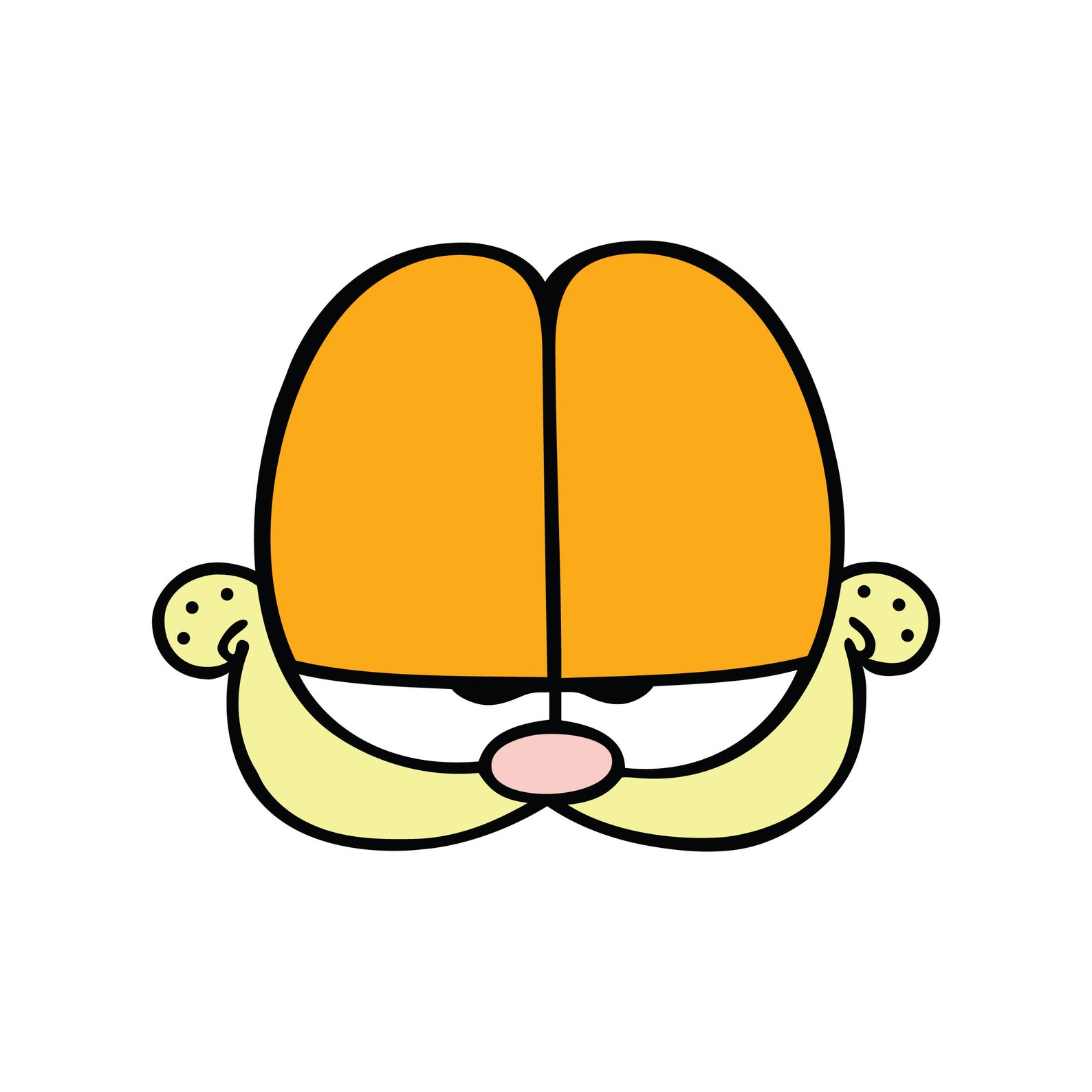 Garfield 5 face outline Garfield Stance Digital | Etsy