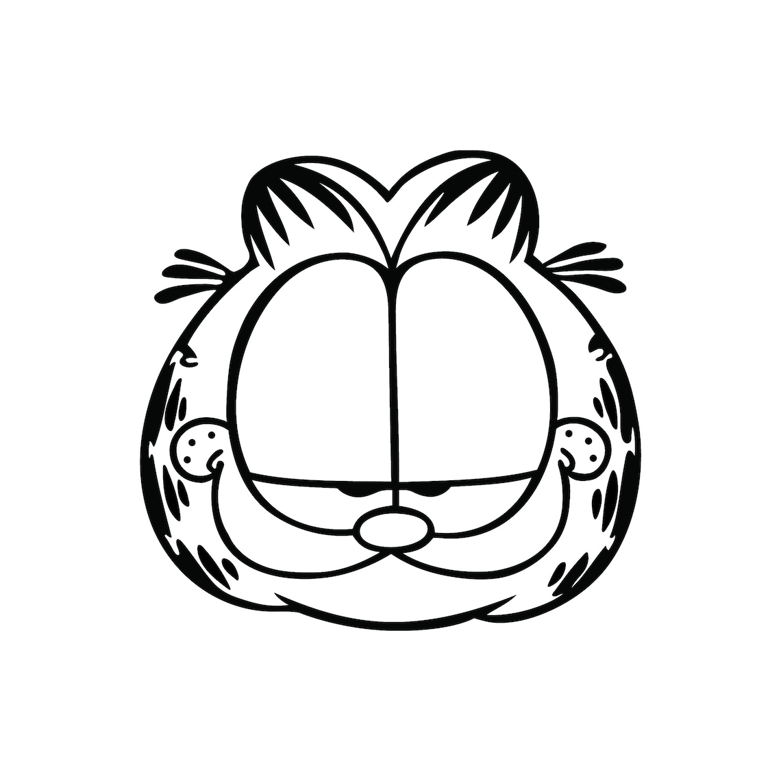 Garfield 10 transparent face outline Garfield Stance | Etsy