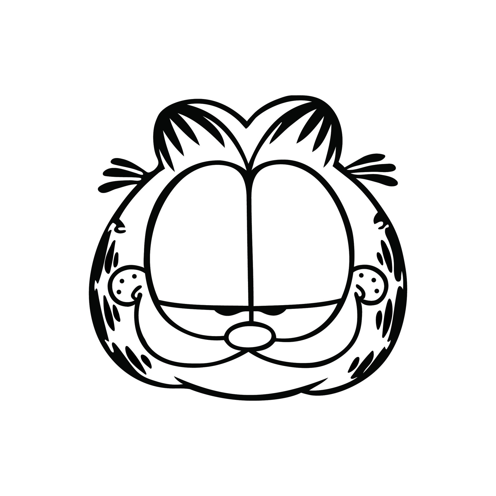 Garfield 10 transparent face outline Garfield Stance | Etsy