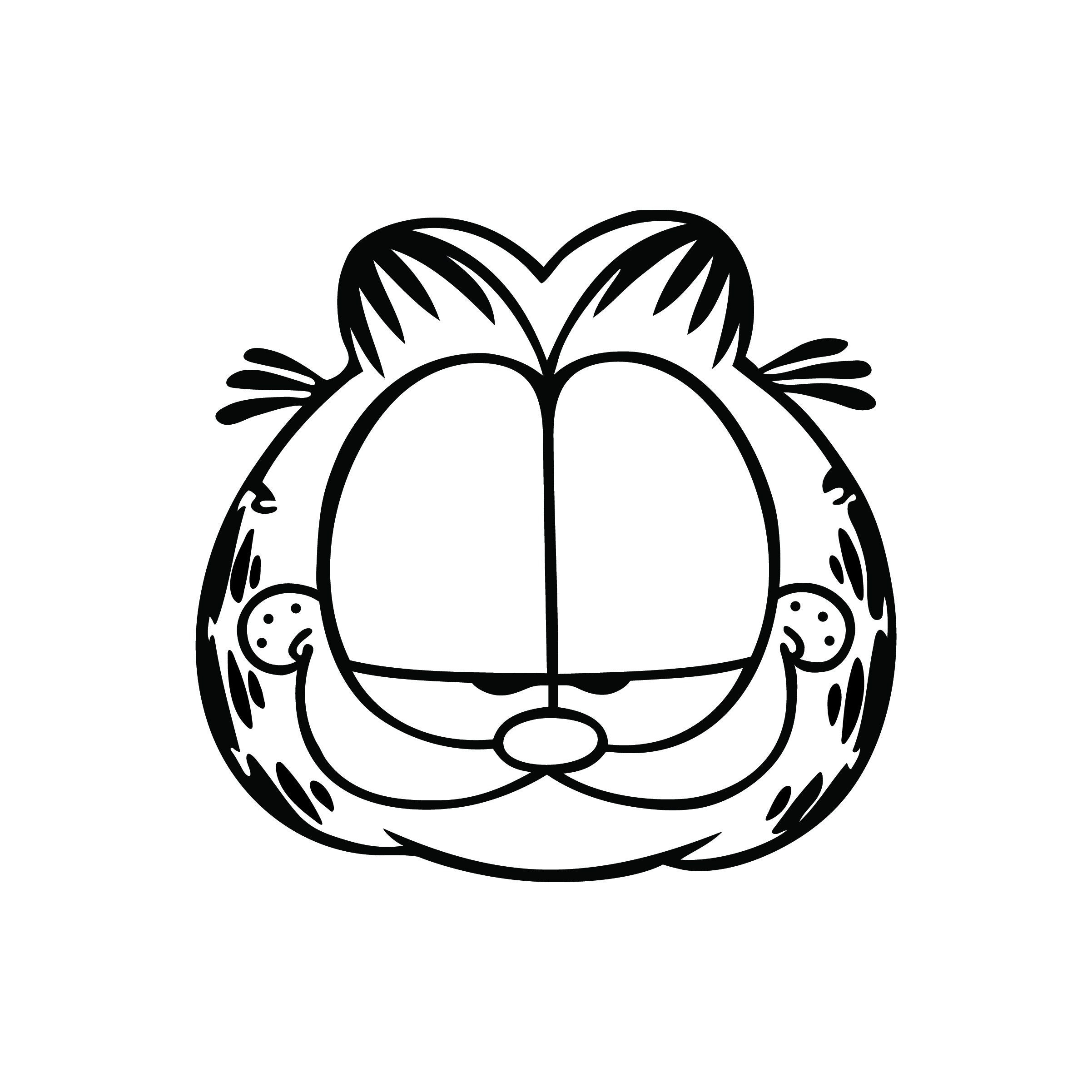 Garfield 10 transparent face outline Garfield Stance | Etsy
