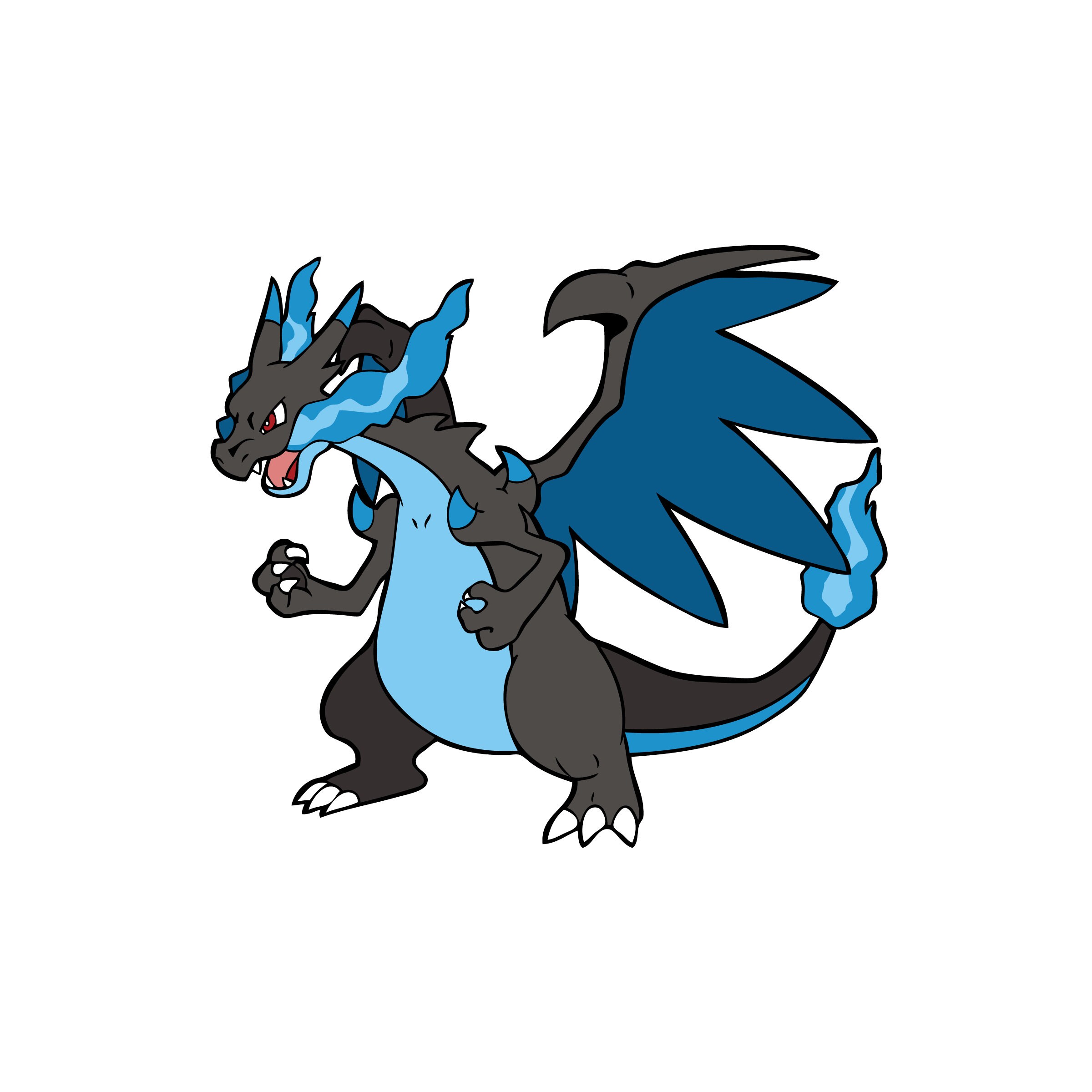 Pokemon 2 Charizard Lizardon blue grey Game Freak video | Etsy