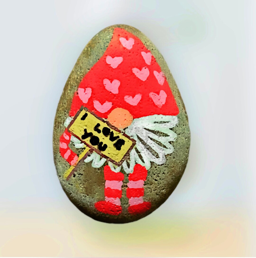 Gonk/ Pocket Hug/ Christmas Mini Gift/ Love You / Pebble / Worry Stone ...