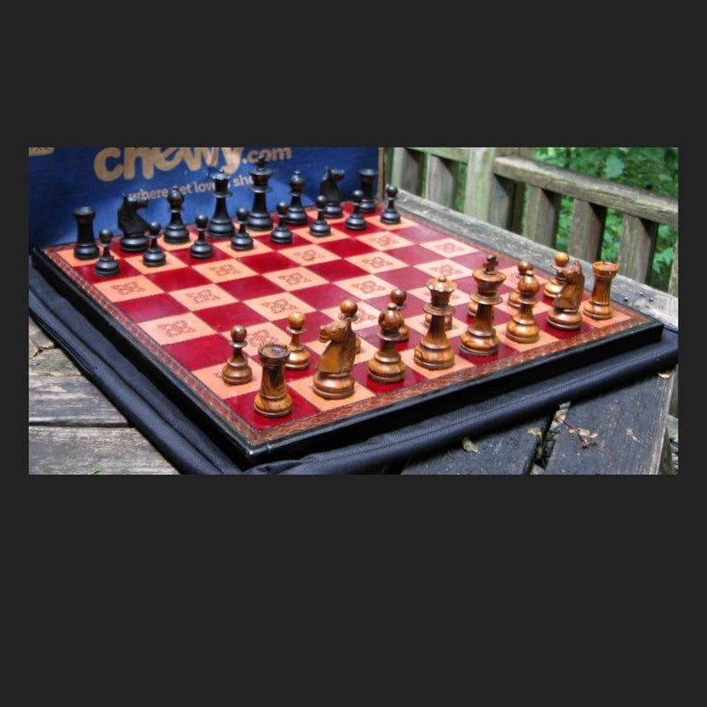 Chess Boards Handmade Real Leather Chess Board Big Large Size - Etsy