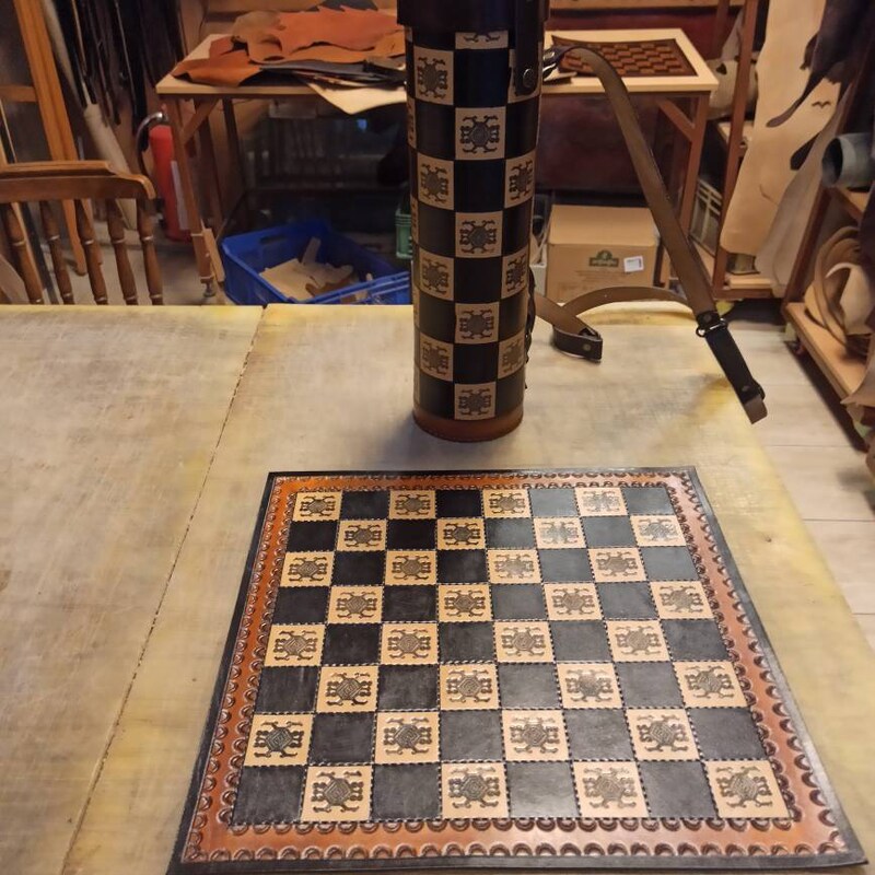 Leather Chess Set - Etsy