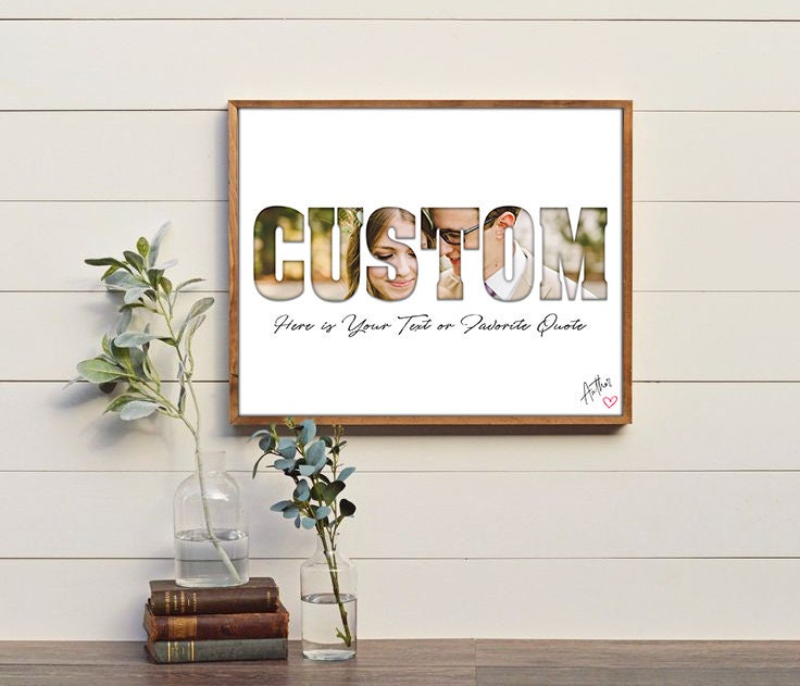 Custom Word Photo Collage Custom Text Collage Personalized - Etsy