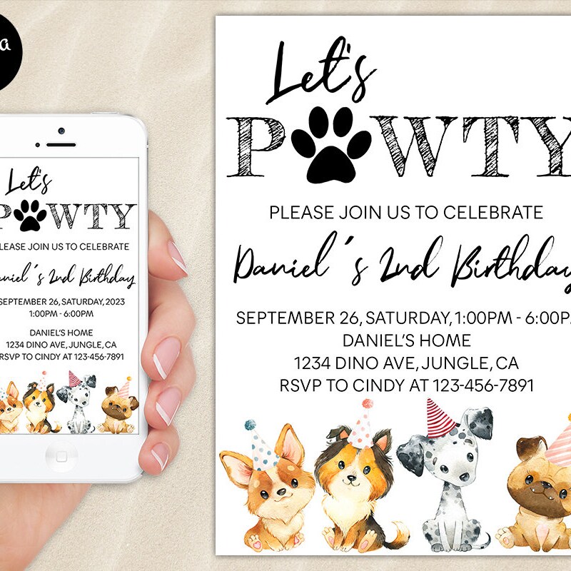 Dog Invitations - Etsy