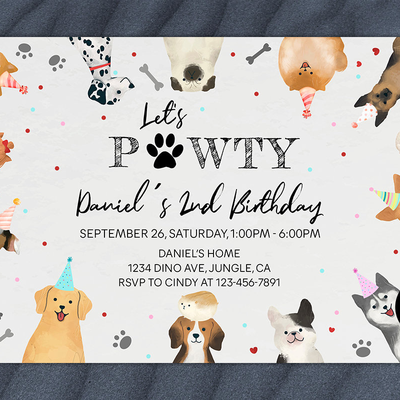 Dog Invitations - Etsy