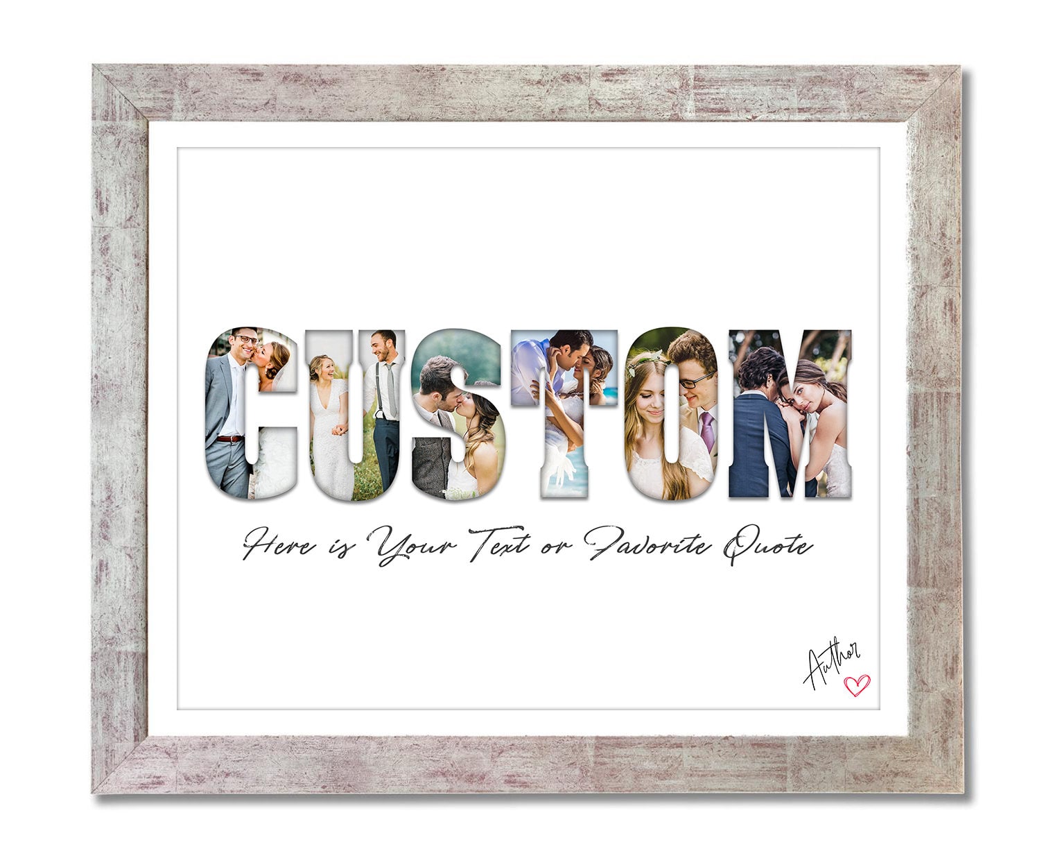 Custom Word Photo Collage Custom Text Collage Personalized - Etsy