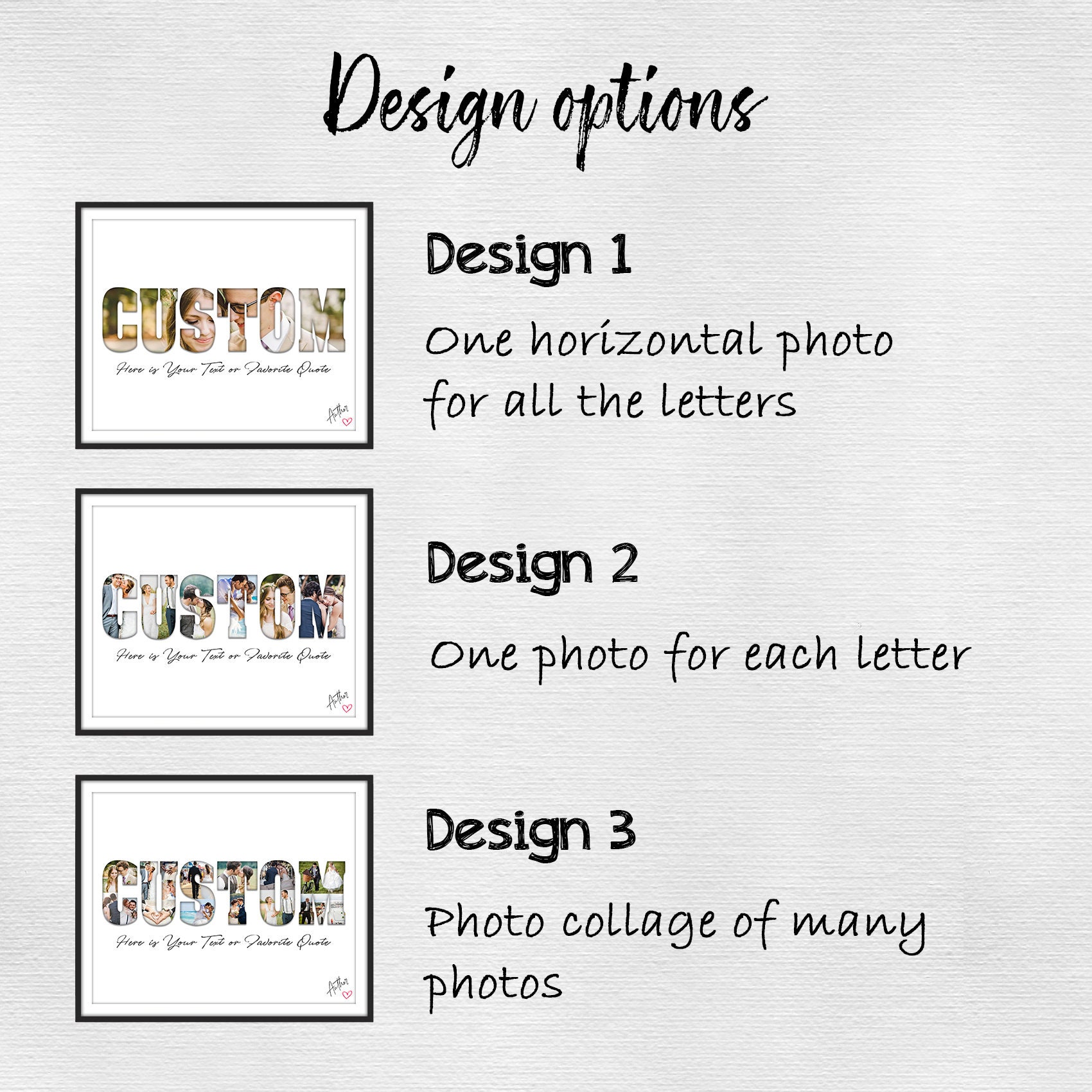 Custom Word Photo Collage Custom Text Collage Personalized - Etsy