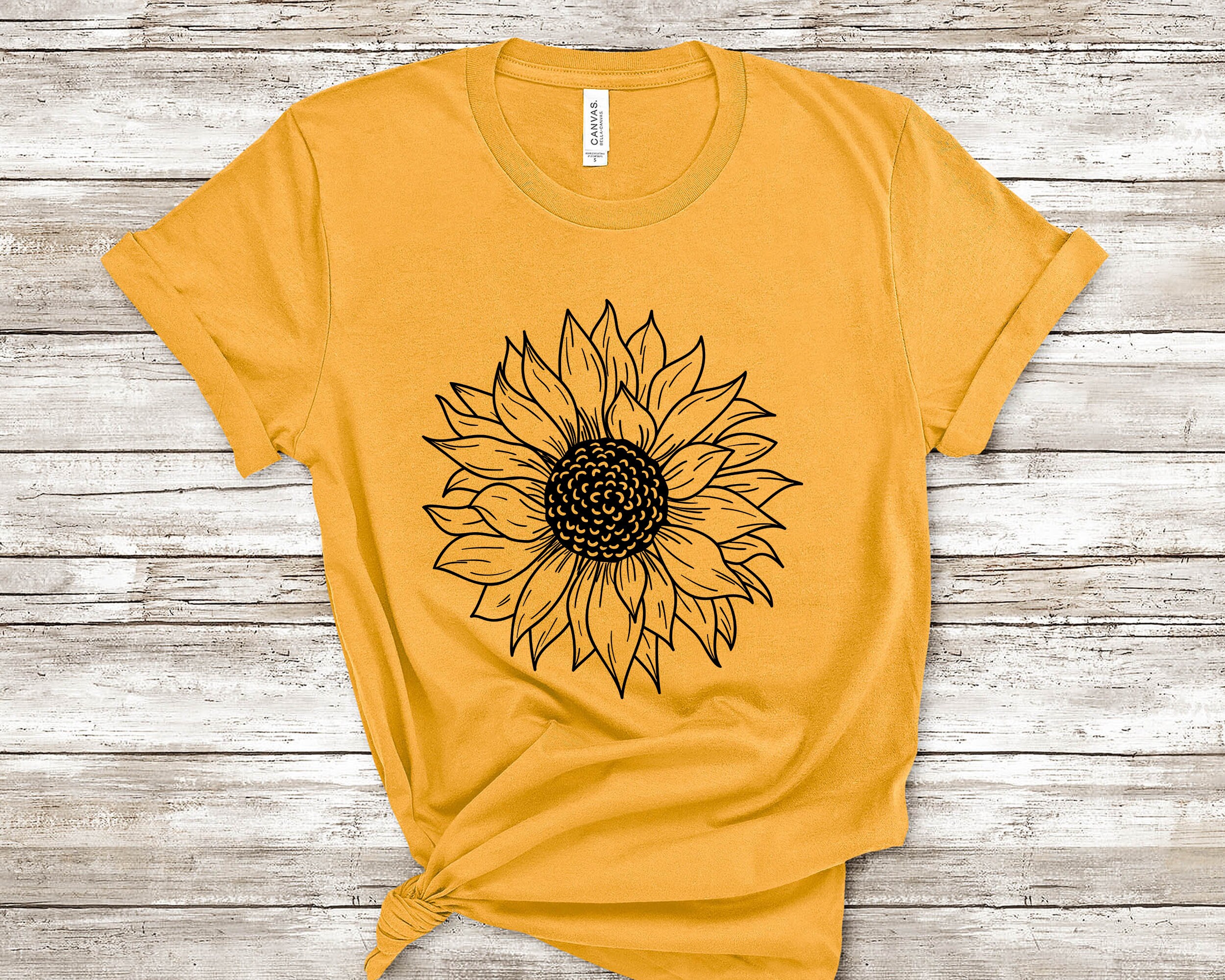 Sunflower Shirt For Women Sunflower Tee Womens Garden Etsy