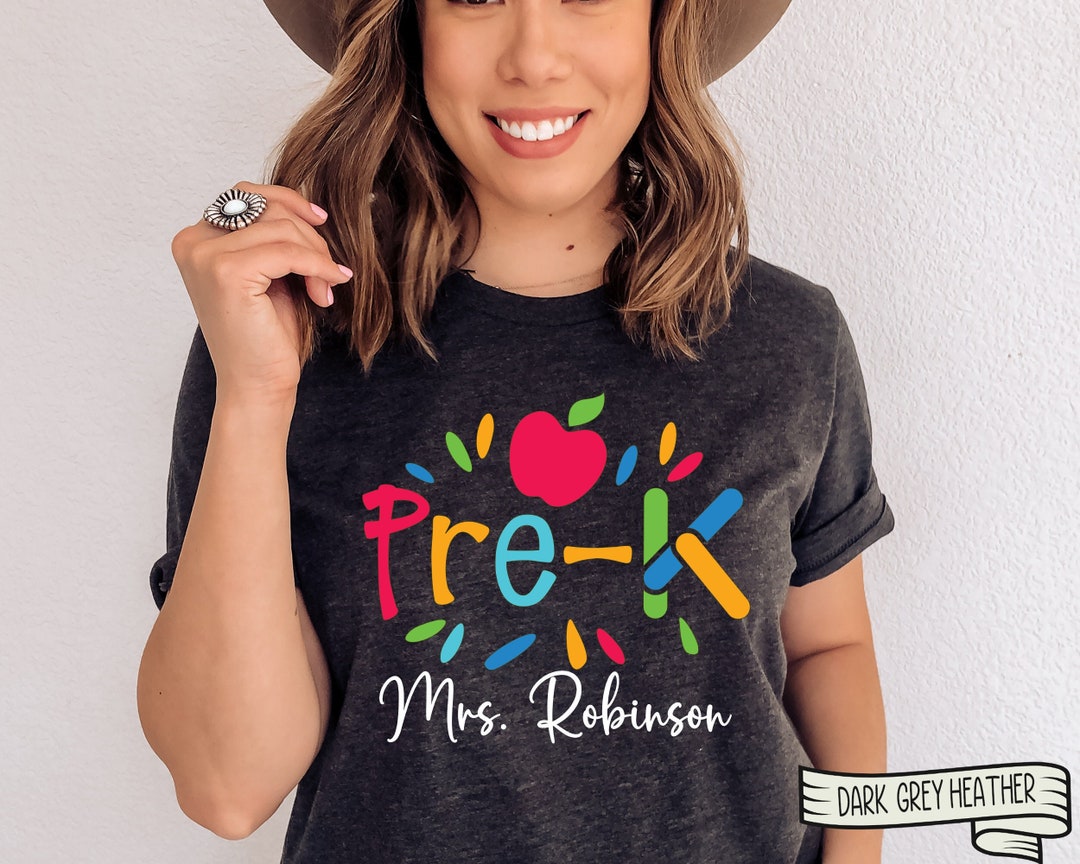 Custom Prek Teacher Shirts, Pre K Teacher Shirt, Pre-k Teacher Shirt ...