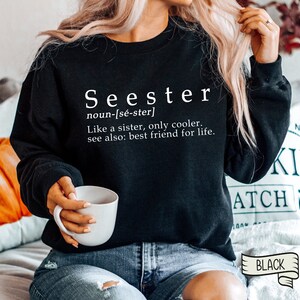 Seester Noun Sweatshirt,seester Definition Tee,best Sister Gift,women's ...
