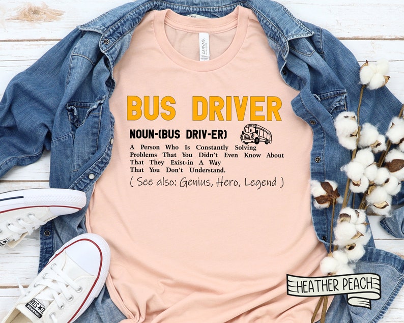 Bus Driver Definition T-shirt, Gift for Driver - Etsy