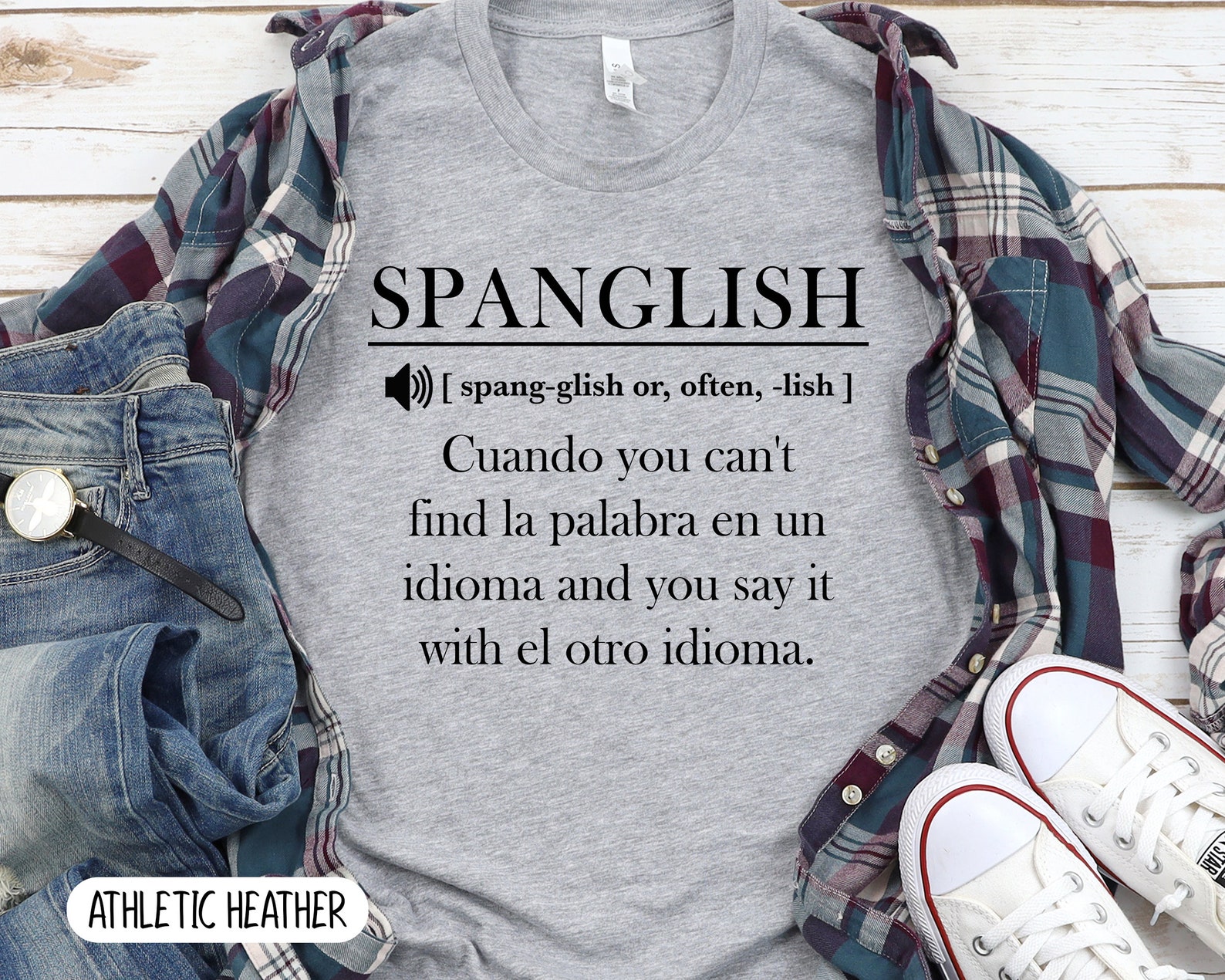 SPANGLISH Definition Shirt, Latina Shirt, Puerto Rico Tee, Mexican ...