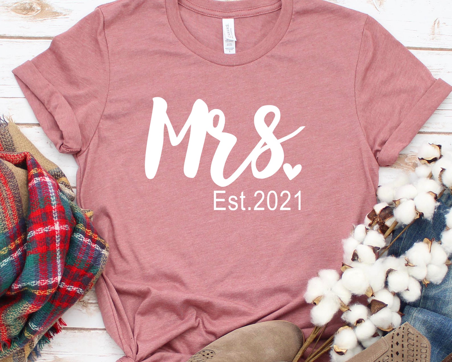 MRS Est. Shirt MR Est. Shirt CUSTOM Shirts Bride Shirt - Etsy
