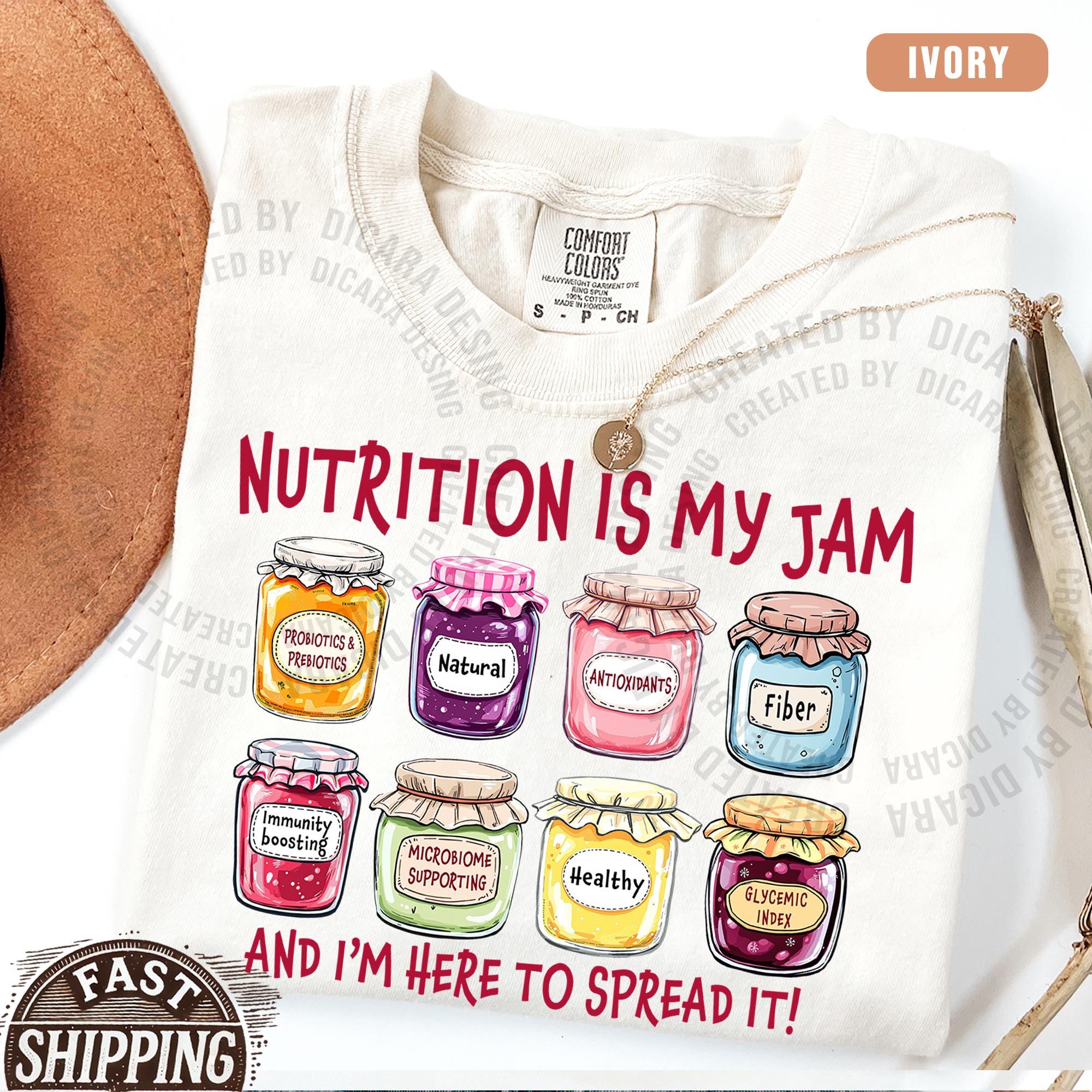 Nutritionist Comfort Colors Shirt, "nutrition is My Jam" Tee - Etsy