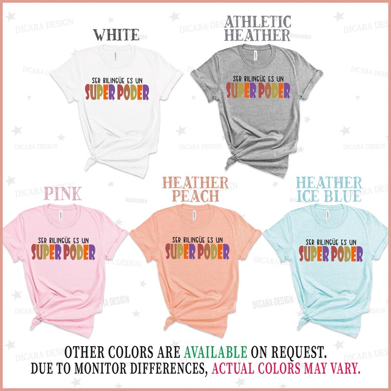 SPANISH Teacher Tee, ESL Teacher Shirt, Super Poder Camisa Ser Bilingue ...