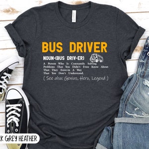 Bus Driver Definition T-shirt, Gift for Driver - Etsy