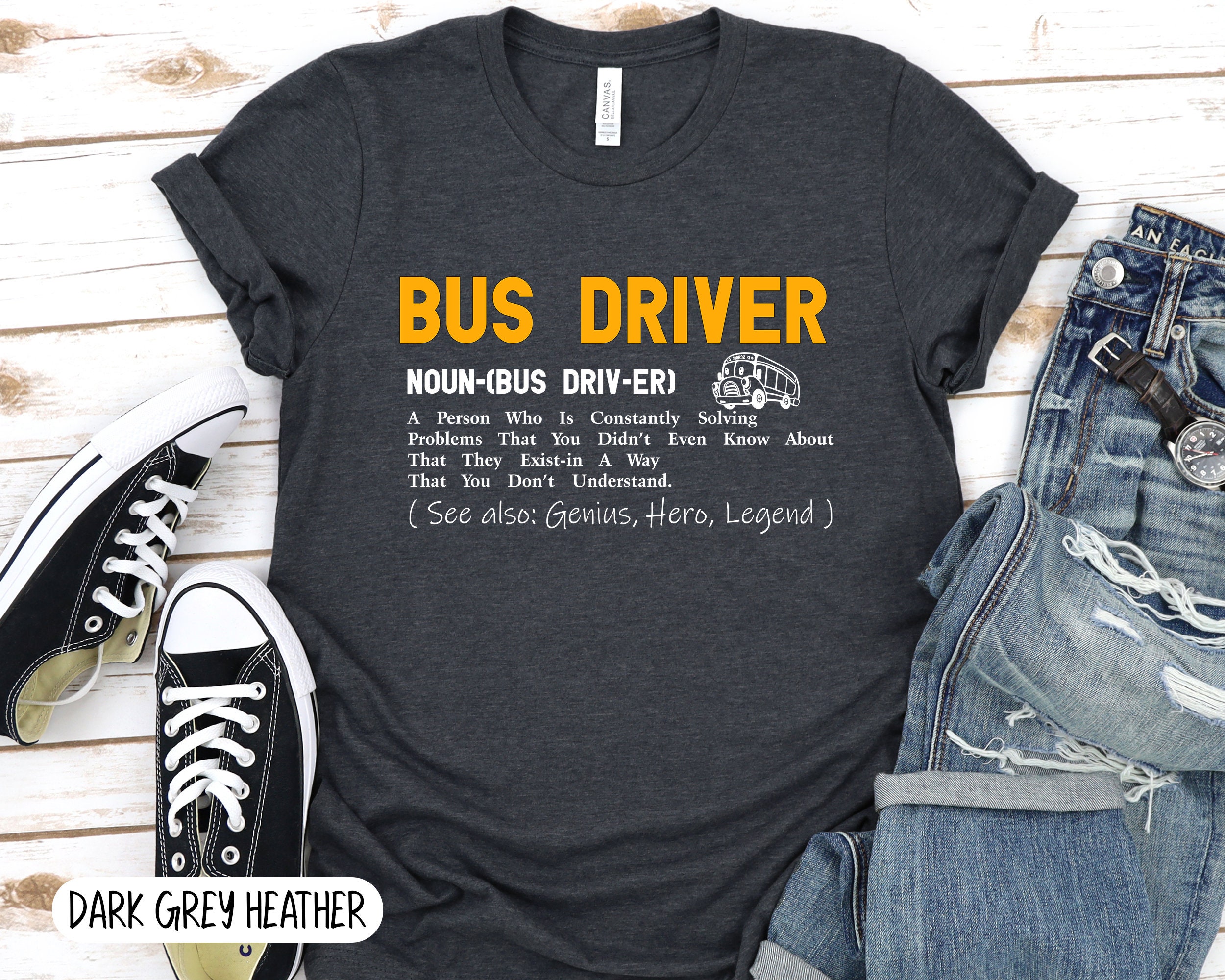 Bus Driver Definition T-shirt, Gift for Driver - Etsy