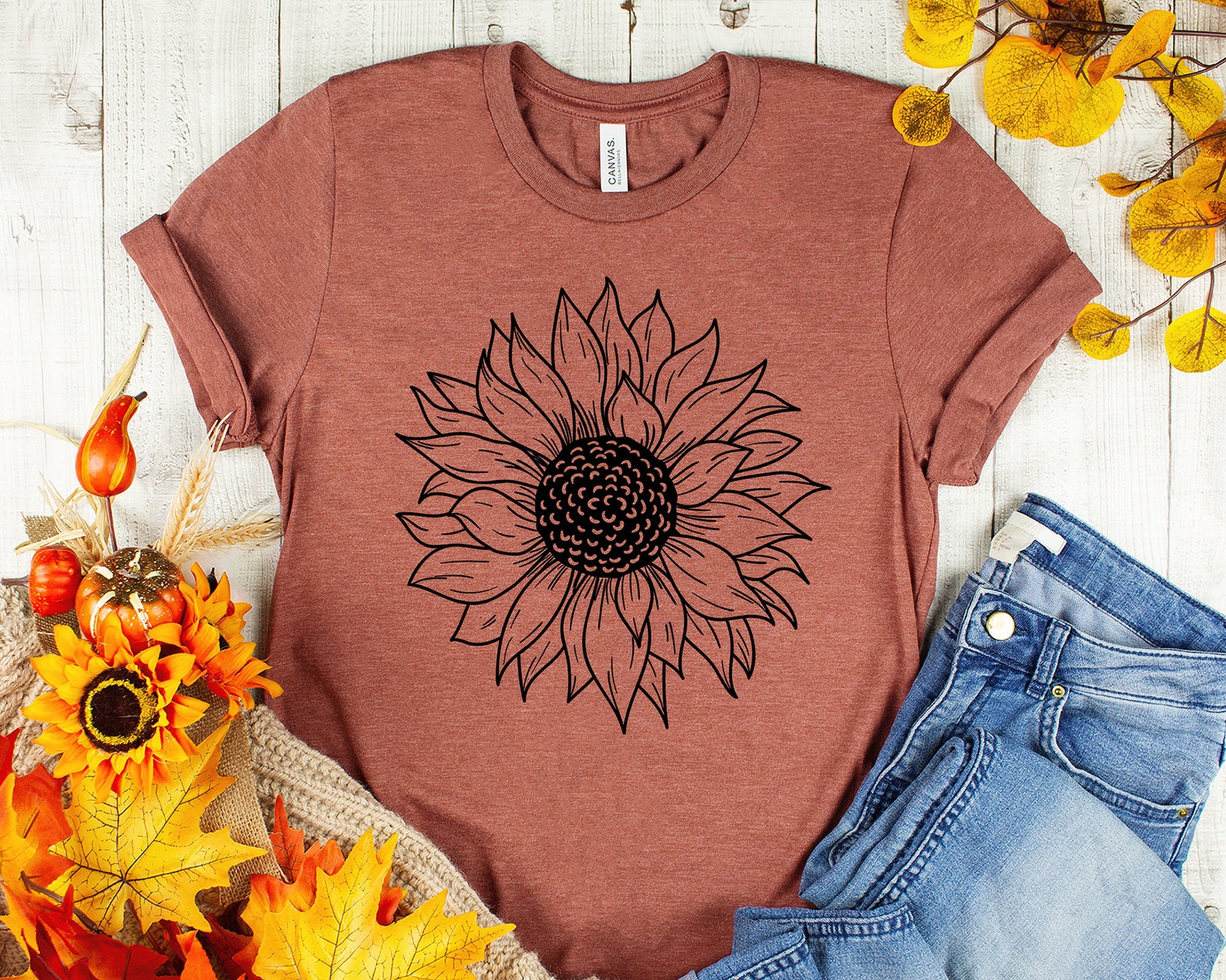 Sunflower Shirt for Women Sunflower Tee Women's Garden | Etsy