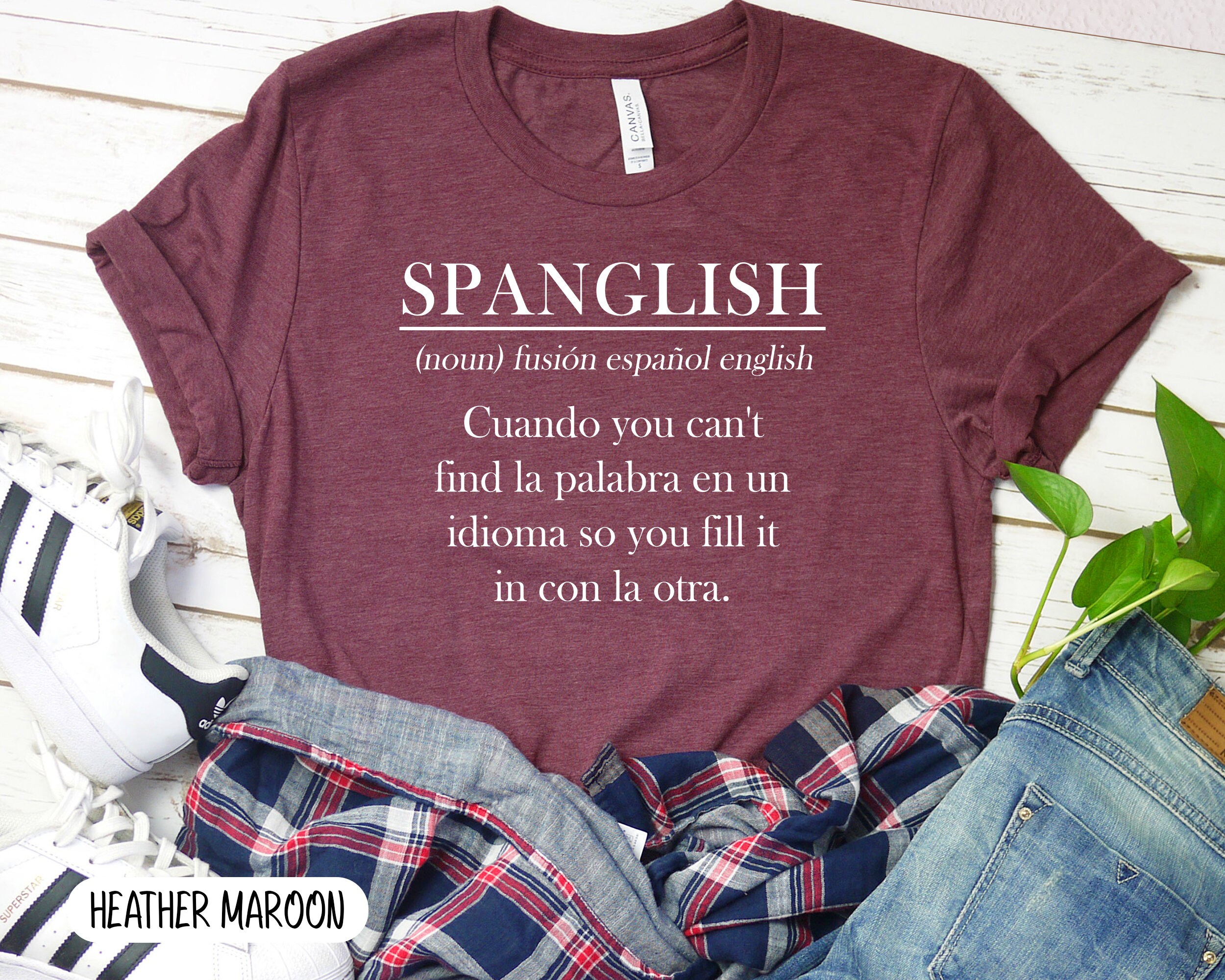 SPANGLISH definition shirt Latina shirt Puerto Rico Tee | Etsy