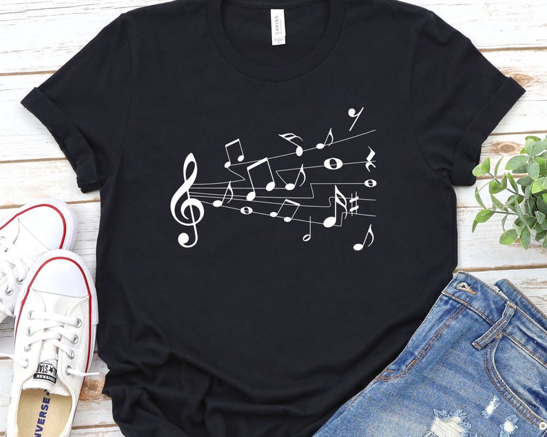 Music Notes Shirt, Musician Gift, Bella Canvas Tee - Etsy