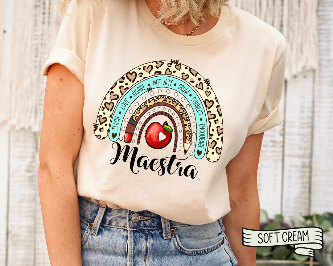 Maestra Rainbow Shirt Maestra Shirt Spanish Teacher Shirt Maestra