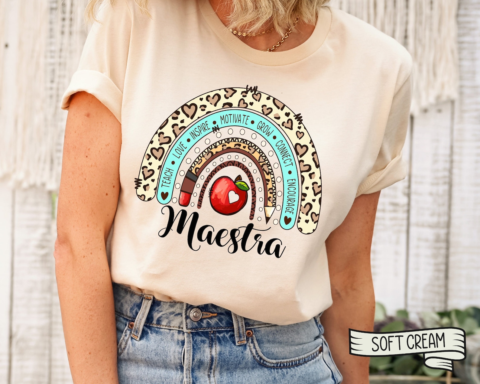 Maestra Rainbow Shirt, Maestra Shirt, Spanish Teacher Shirt, Maestra ...
