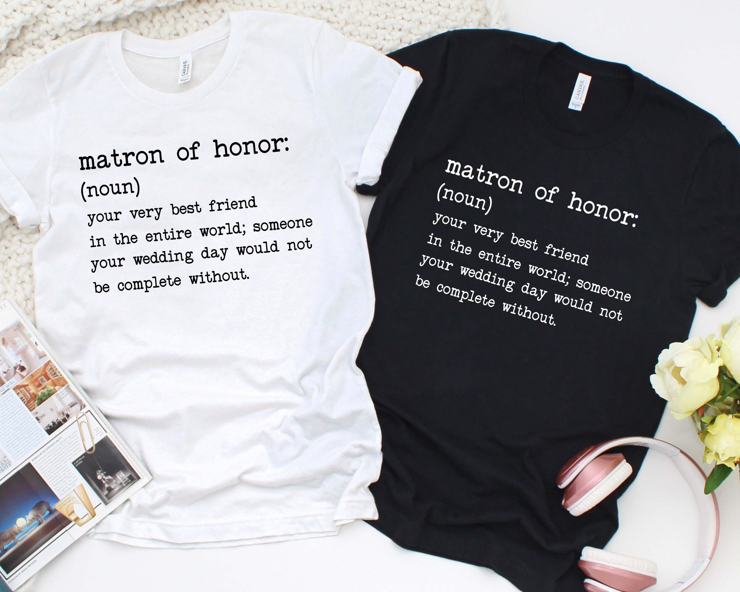 MATRON OF HONOR Definition Shirt Maid of Honor Shirtbest - Etsy