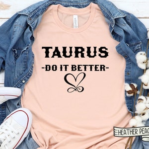 TAURUS Shirt, Taurus Zodiac Sign Shirt Taurus Birthday Gift, Gift for ...