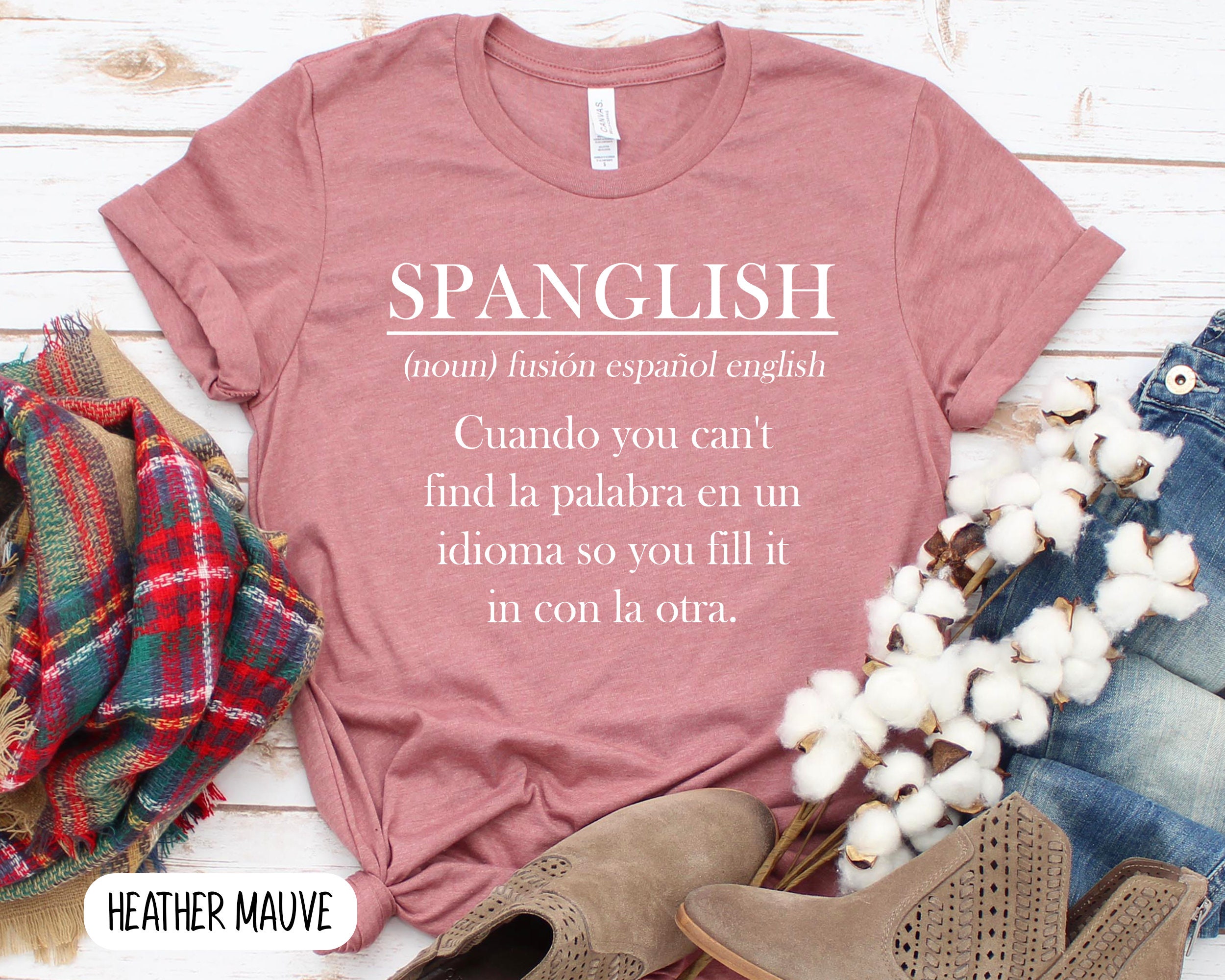 SPANGLISH definition shirt Latina shirt Puerto Rico Tee | Etsy