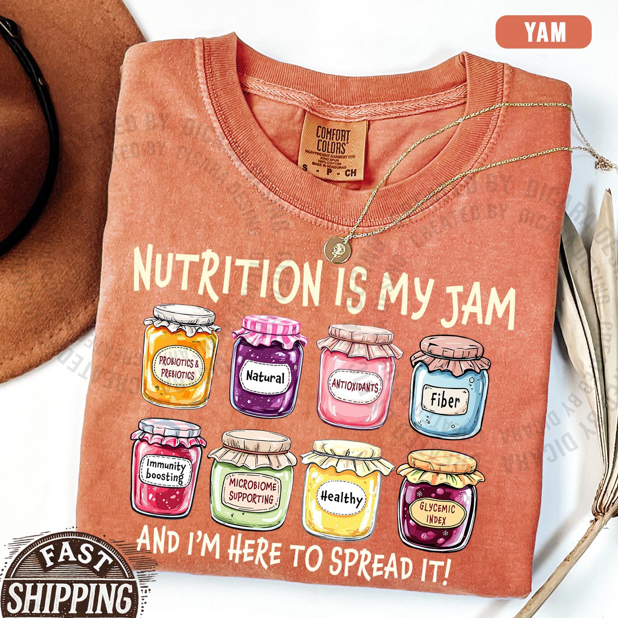 Nutritionist Comfort Colors Shirt, "nutrition is My Jam" Tee - Etsy