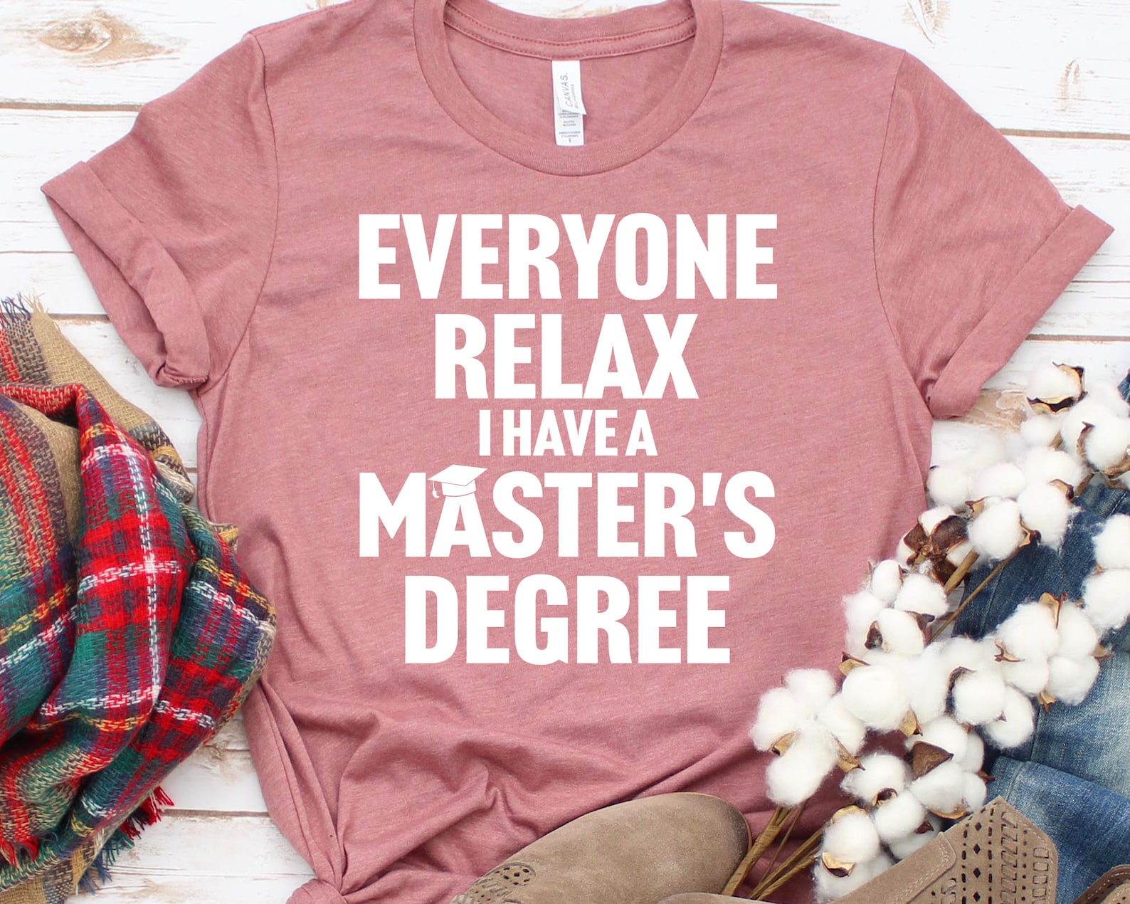 Masters Degree Gift, Graduation Shirt, Everyone Relax I Have A Master's ...