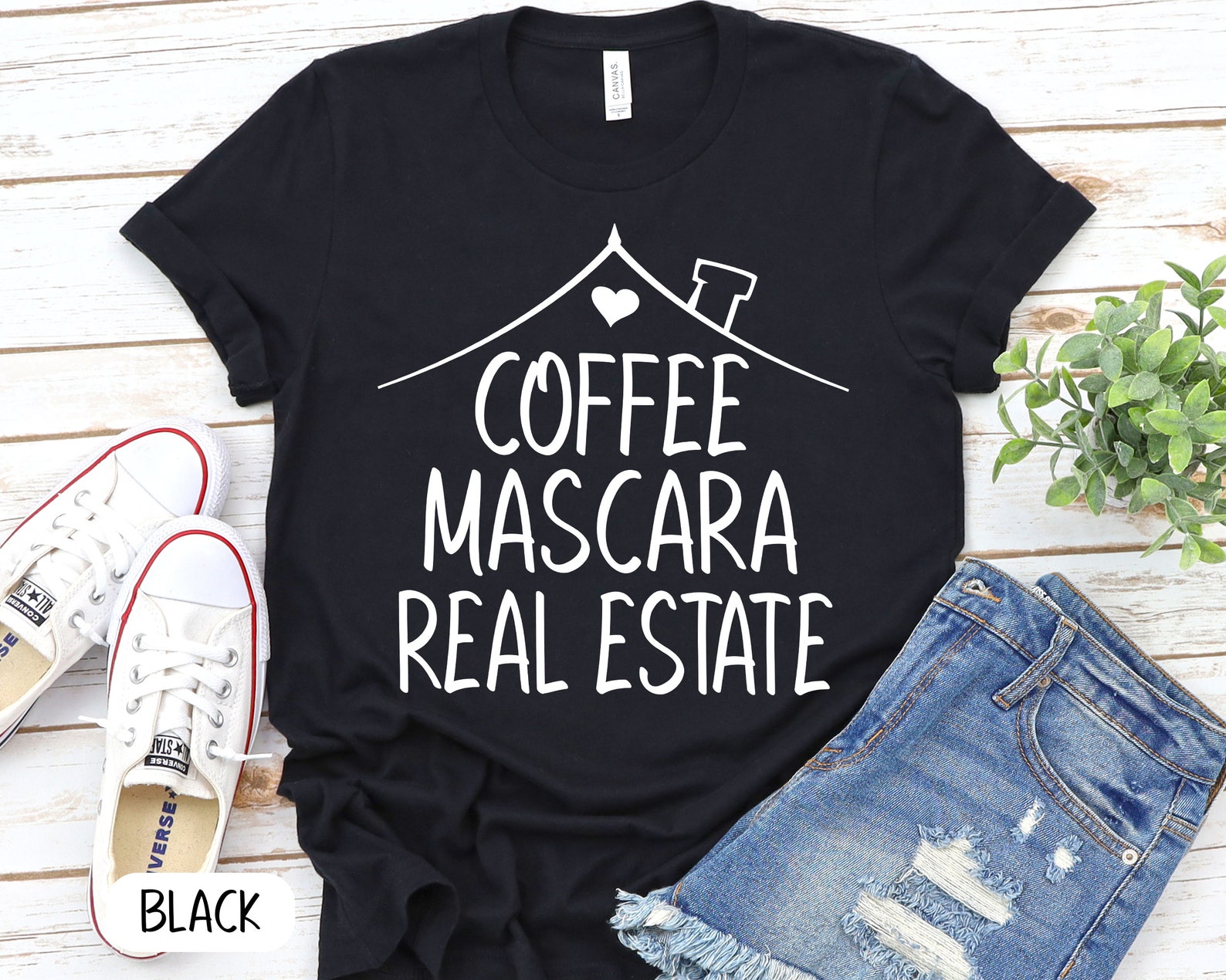 Funny Real Estate Shirt Coffee Mascara Real Estate Shirt - Etsy