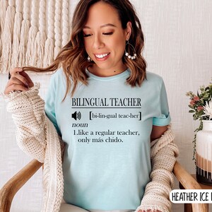 Bilingual Teacher Definition Shirt, Spanish Teacher Shirt, Funny ...