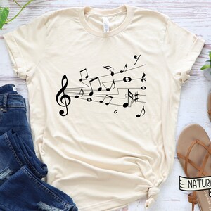 Music Notes Shirt, Musician Gift, Bella Canvas Tee - Etsy