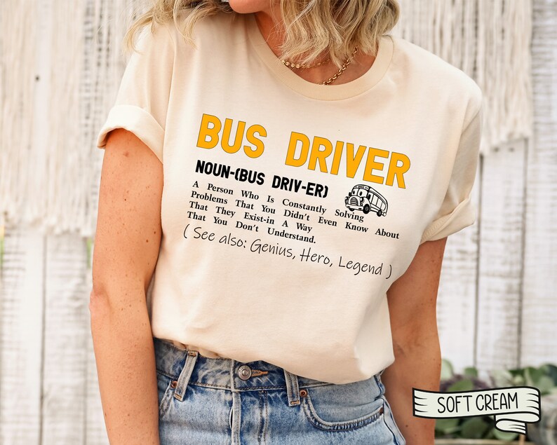 Bus Driver Definition T-shirt, Gift for Driver - Etsy