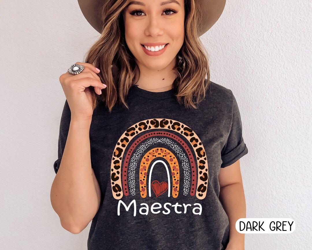 Teacher Rainbow Shirt, Maestra Shirt, Maestra Bilingue, Maestra Siempre ...