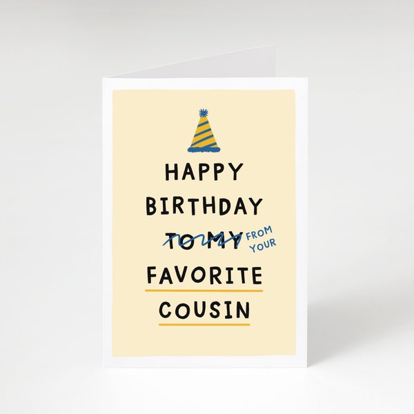 Funny Cousin Card - Etsy