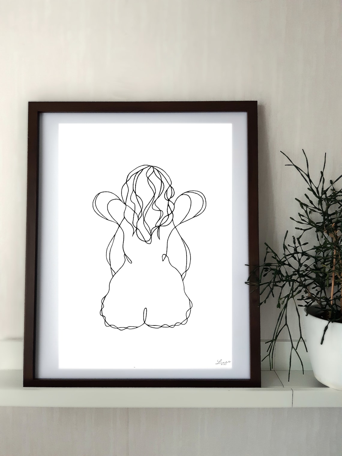 Praise Drawing, Line Art, Black and White, Hand Drawn, Printable Wall ...