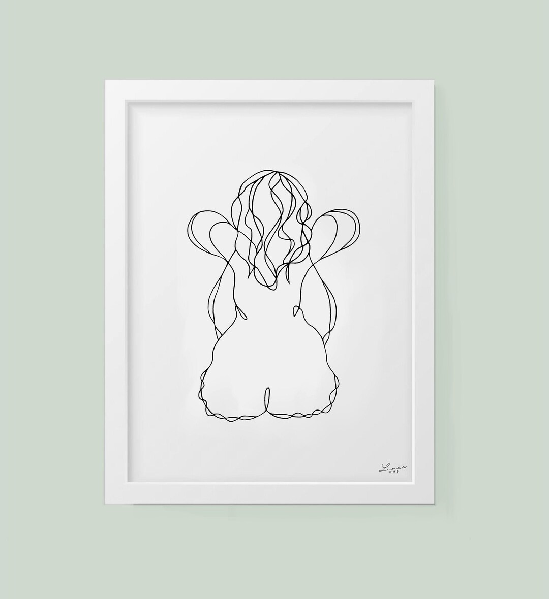 Praise Drawing, Line Art, Black and White, Hand Drawn, Printable Wall ...