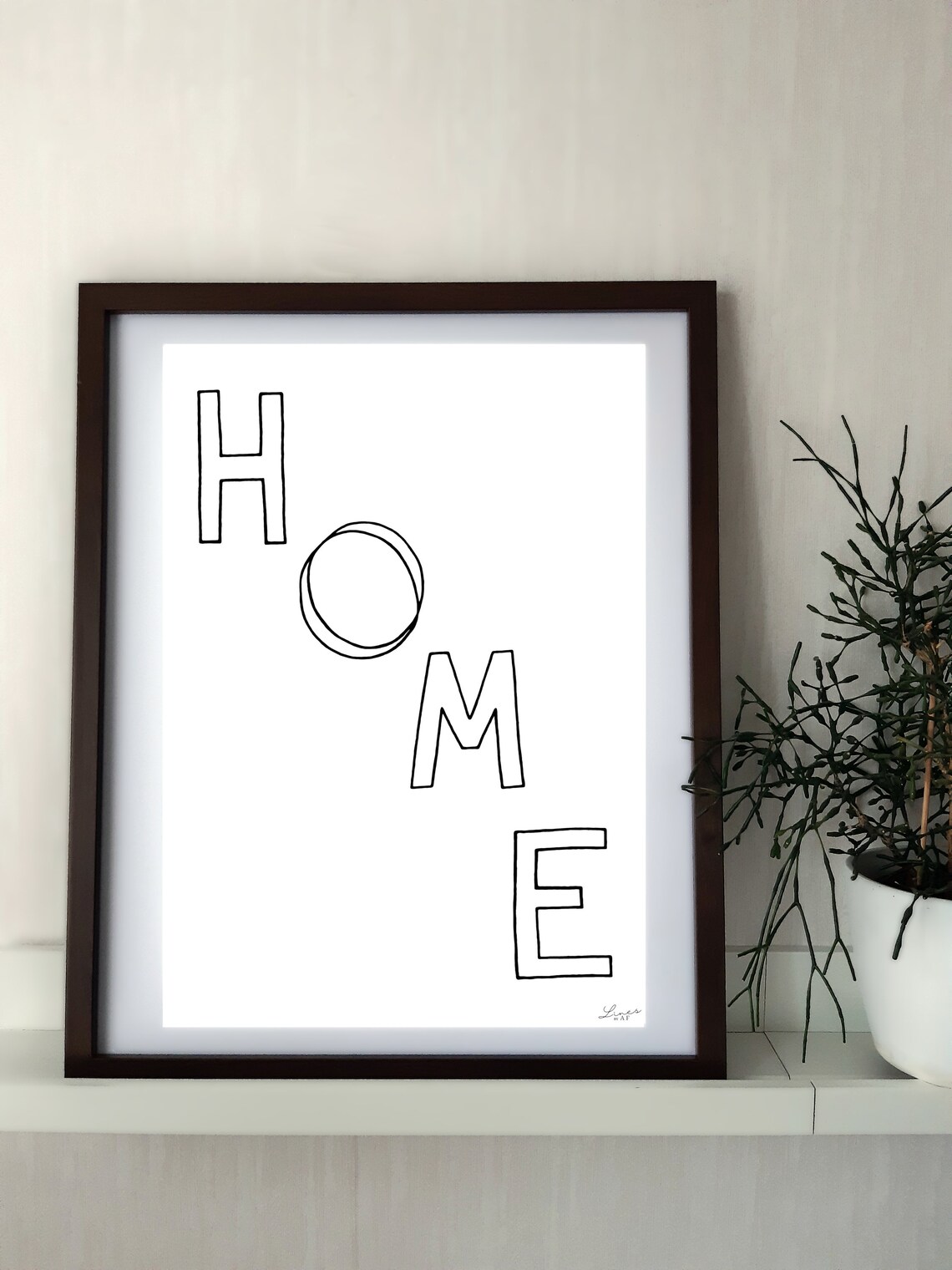 HOME Calligraphy, Black and White Text, Hand Drawn, Printable Wall Art ...