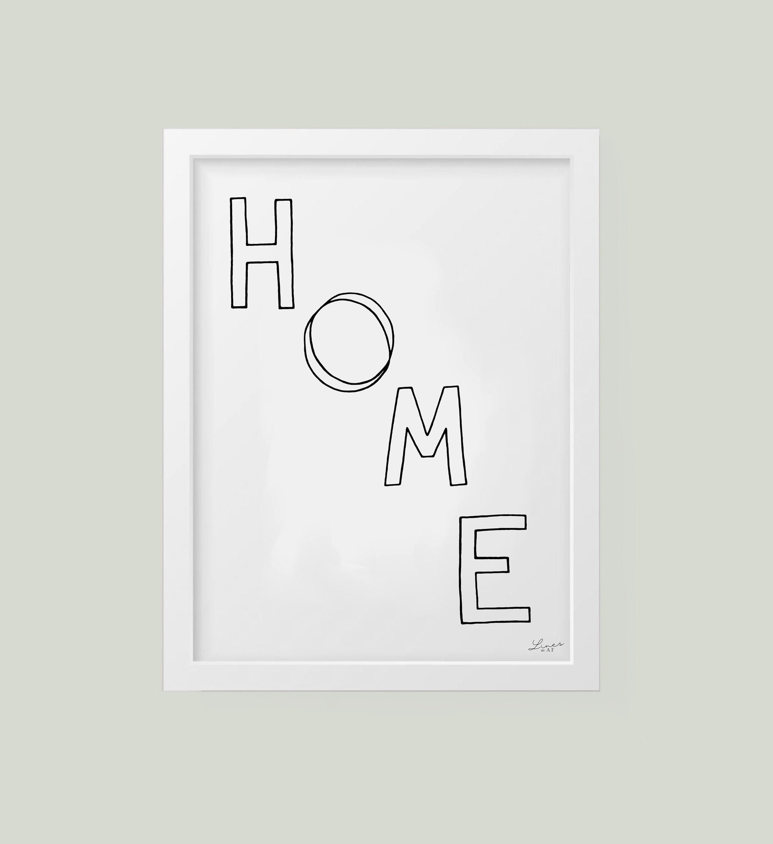 HOME Calligraphy, Black and White Text, Hand Drawn, Printable Wall Art ...