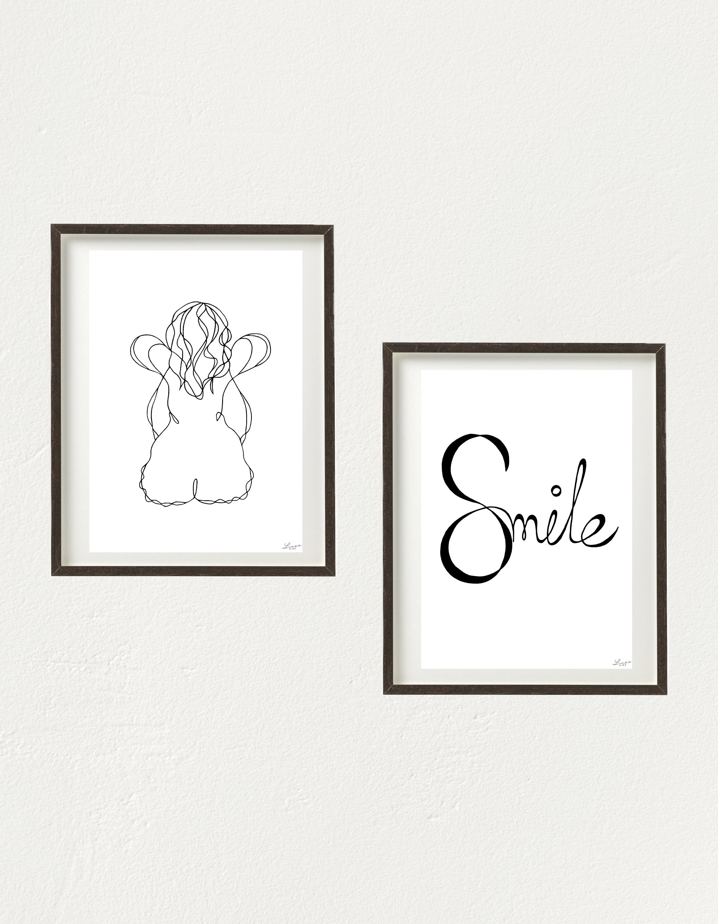 Praise Drawing, Line Art, Black and White, Hand Drawn, Printable Wall ...