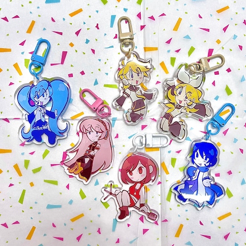 Vocaloid Hatsune Miku Chibi Mini Wood Phone Charms Wood Cut - Etsy