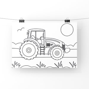 Farm Colouring in Sheets Tractor Colouring in Pages - Etsy