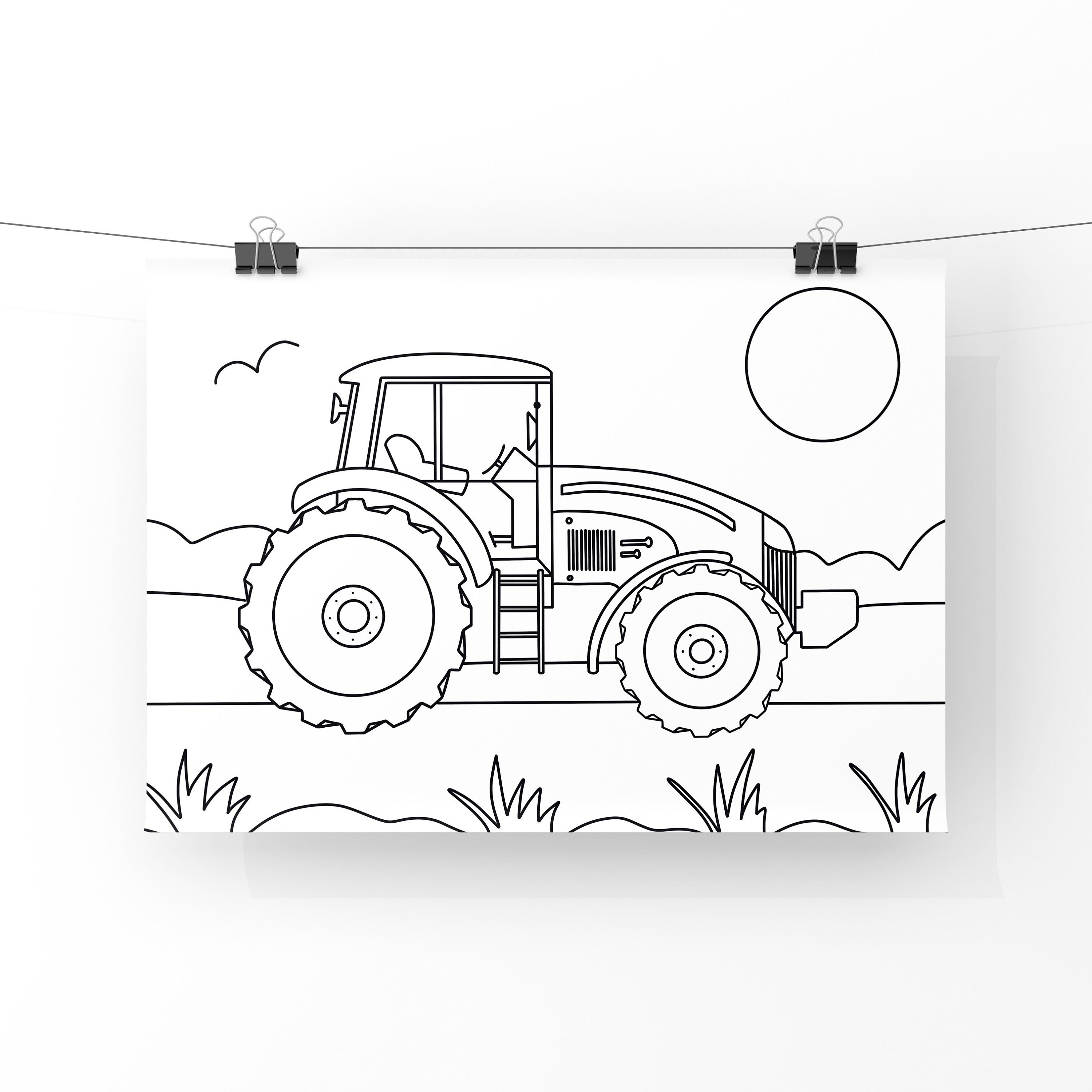 Farm Colouring in Sheets Tractor Colouring in Pages - Etsy Australia