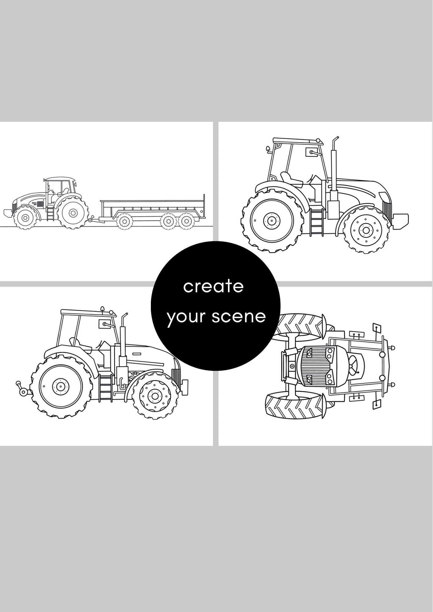 Farm Colouring in Sheets - Tractor Colouring in Pages, Printable ...