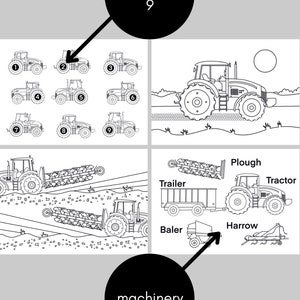 Farm Colouring in Sheets - Tractor Colouring in Pages, Printable ...